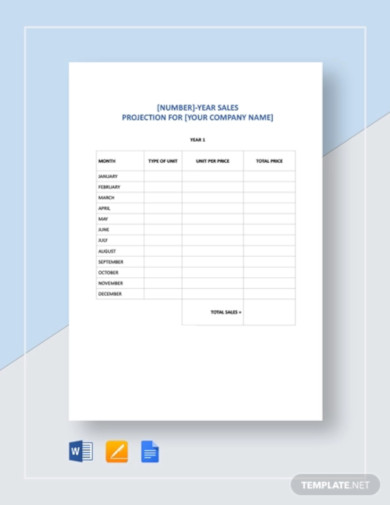 Sales Projection 5 Examples Format Pdf Examples