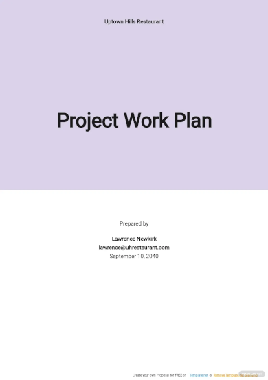 Project Work Plan - 30+ Examples, Format, Pdf | Examples