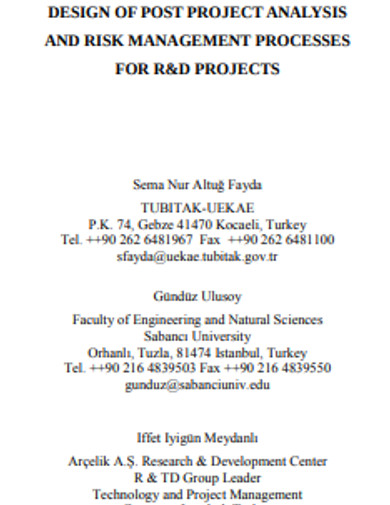 Project Analysis - 18+ Examples, Format, Pdf | Examples