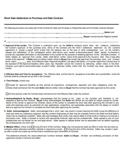 Sales Addendum - 18+ Examples, Format, Pdf | Examples