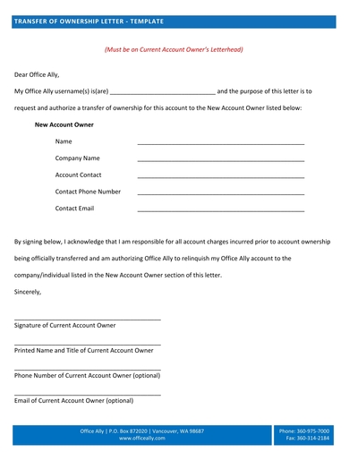 Ownership Transfer Letter - 10+ Examples, Format, Sample | Examples