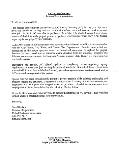 Company Reference Letter - 15+ Examples, Format, Sample | Examples