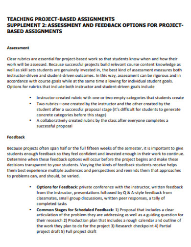 Project Feedback 13 Examples Format Pdf Examples