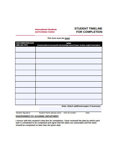 Student Timeline - 17+ Examples, Format, Pdf | Examples