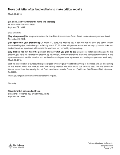 Tenant Move Out Letter 10 Examples Format Sample Examples