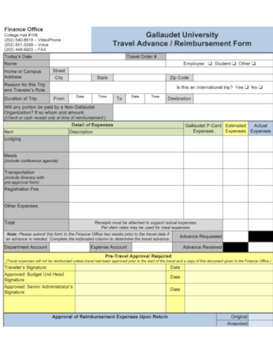 Travel Reimbursement Form 15 Examples Format Sample Examples Travel Reimbursement Form 15 Examples Format Sample Examples