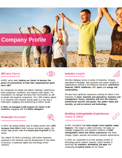 Company Profile - 37+ Examples, Format, Pdf | Examples