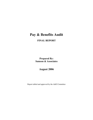 HR Audit Report - 10+ Examples, Format, Pdf | Examples