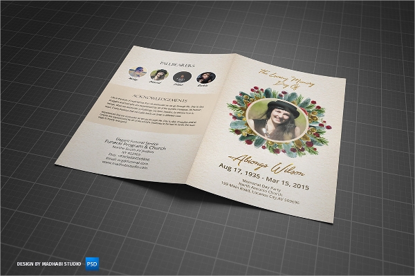 Memorial Service Program - 12+ Examples, Format, Pdf | Examples