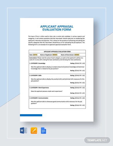 Evaluation Form - 20+ Examples, Format, Pdf | Examples
