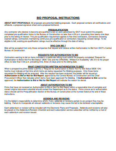 Bid Proposal - 22+ Examples, Format, Pdf | Examples