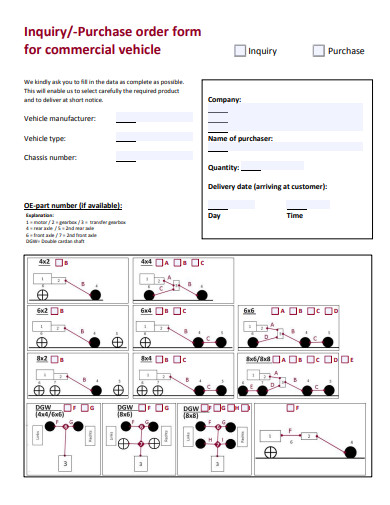 Vehicle Purchase Order - 5+ Examples, Format, Pdf