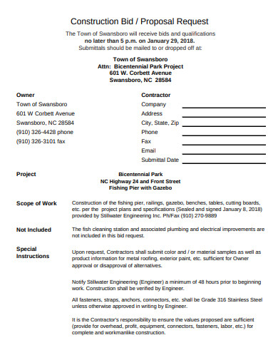 Bid Proposal - 22+ Examples, Format, Pdf | Examples