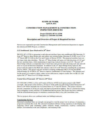 Construction Scope of Work - 11+ Examples, Format, Pdf | Examples