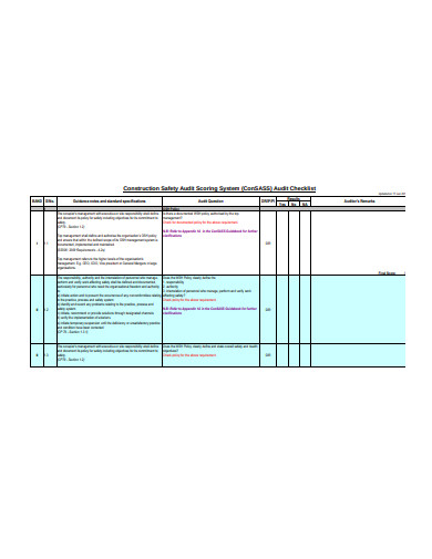 Construction Safety Checklist - 15+ Examples, Format, Pdf | Examples