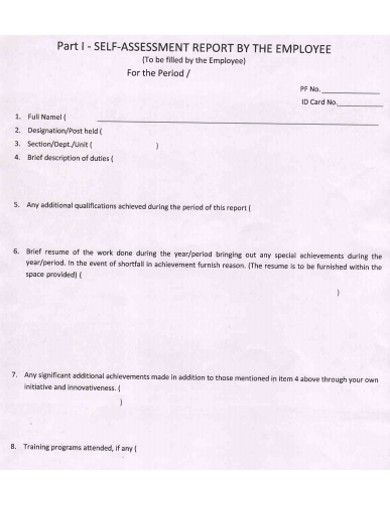 Employee Assessment - 8+ Examples, Format, Pdf | Examples