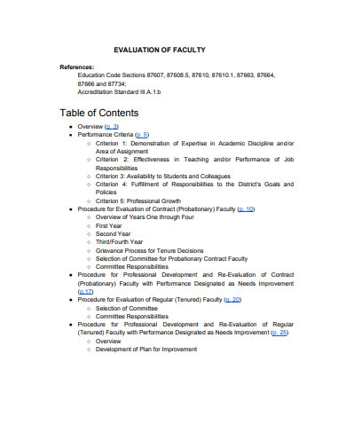 Faculty Evaluation - 18+ Examples, Format, Pdf | Examples
