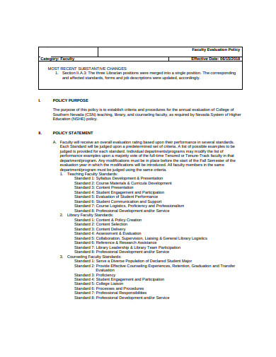 Faculty Evaluation - 18+ Examples, Format, Pdf | Examples