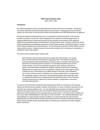 Faculty Evaluation - 18+ Examples, Format, Pdf | Examples