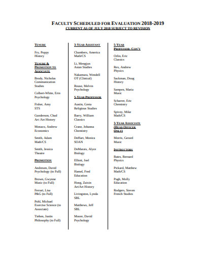 Faculty Evaluation - 18+ Examples, Format, Pdf | Examples