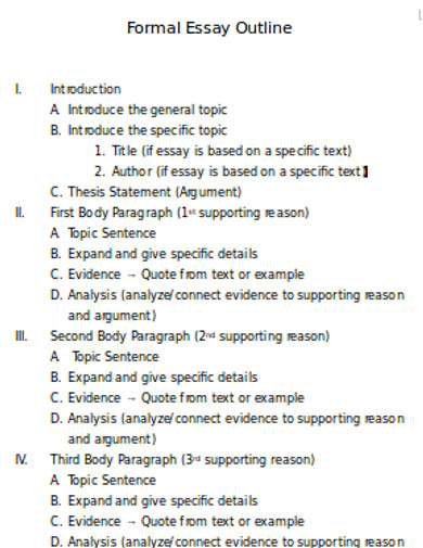 Sample Essay Outlines 34 Examples Format Pdf Examples