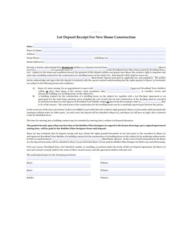 Construction Receipt - 9+ Examples, Format, Excel, Word, Numbers, Pages ...