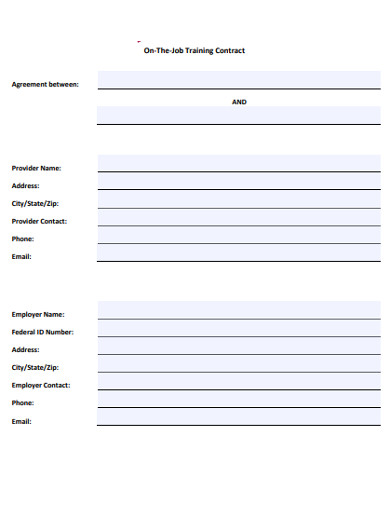 Training Contract - 9+ Examples, Format, How To Make, Pdf
