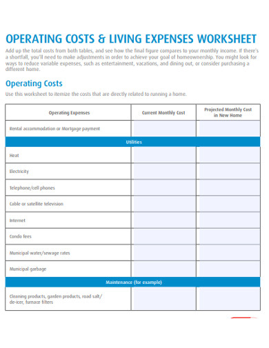 Expense Worksheet Examples 19 Templates In PDF DOC Google Docs 