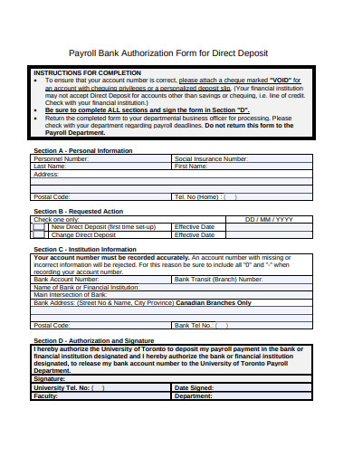Payroll Authorization Form - 18+ Examples, Format, Sample | Examples