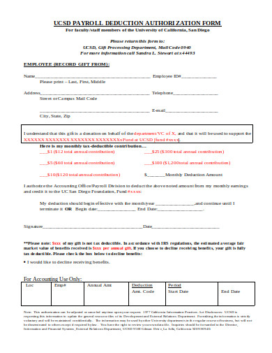 Payroll Authorization Form - 18+ Examples, Format, Sample | Examples