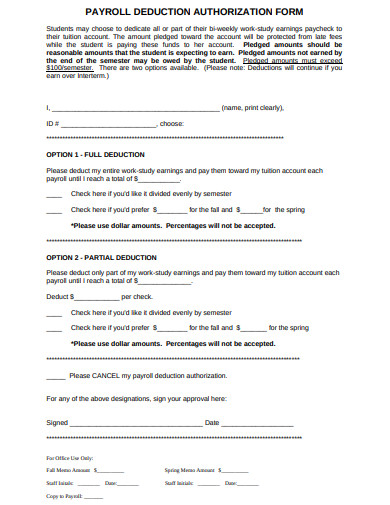 Payroll Authorization Form - 18+ Examples, Format, Sample | Examples