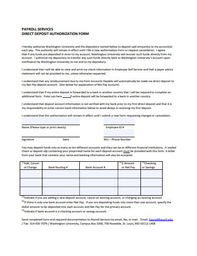 Payroll Authorization Form - 18+ Examples, Format, Sample | Examples