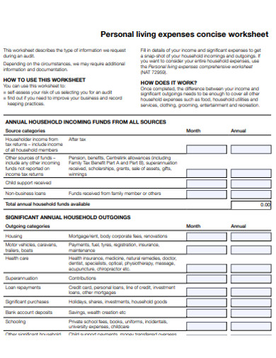 Expense Worksheet Examples 19 Templates In PDF DOC Google Docs 