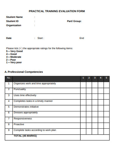 Training Evaluation Form - 21+ Examples, Format, Pdf | Examples