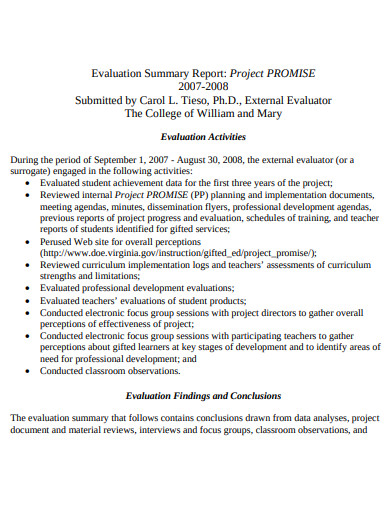 Summary Report - 18+ Examples, Format, Pdf | Examples
