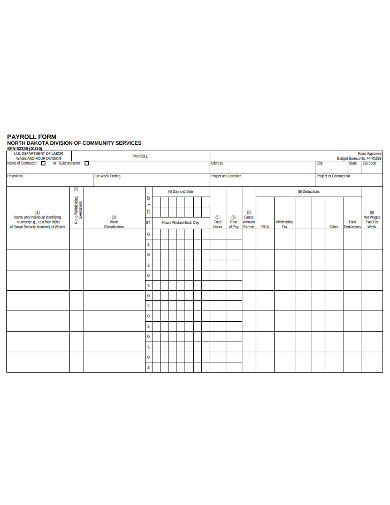 Payroll Form - 18+ Examples, Format, Sample | Examples