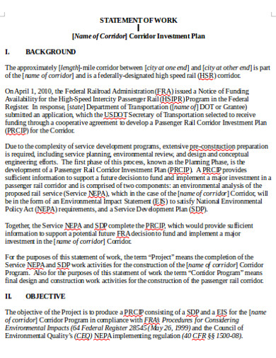 28+ Statement of Work Examples in PDF | MS Word | Pages | Google Docs ...