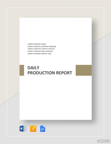 Production Shift Report - 15+ Examples, Format, Pdf | Examples