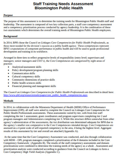 Training Needs Assessment - 11+ Examples, Format, Pdf | Examples