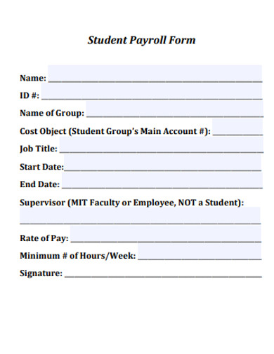 Payroll Form - 18+ Examples, Format, Sample | Examples