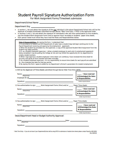 Payroll Authorization Form - 18+ Examples, Format, Sample | Examples