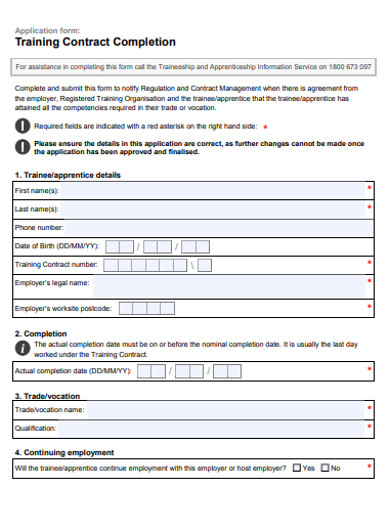 Training Contract - 9+ Examples, Format, How To Make, Pdf