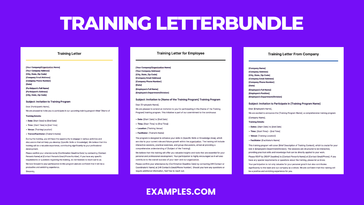 Training Letter - 31+ Examples, Format, Sample | Examples