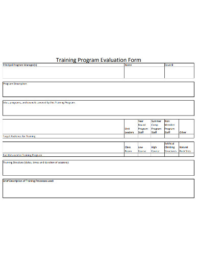 Training Evaluation Form - 21+ Examples, Format, Pdf | Examples