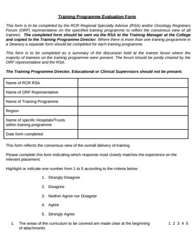 Training Evaluation Form - 21+ Examples, Format, Pdf | Examples