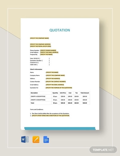 Best Car Rental Quotation Examples 8 Templates Download Now 