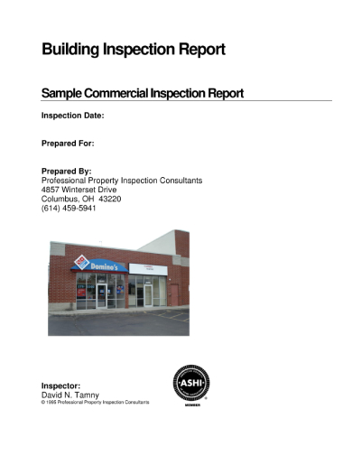 Building Inspection Report - 10+ Examples, Format, Pdf | Examples