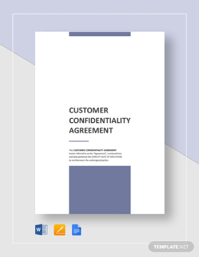 Customer Confidentiality Agreement Examples - 10+ Templates in Google ...