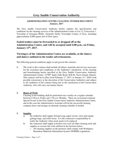 Commercial Cleaning Contract 10 Examples Format Pdf Examples