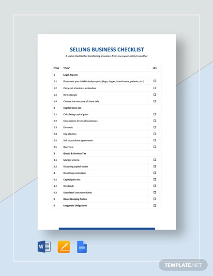 Business Checklist - 8+ Examples, Format, Pdf